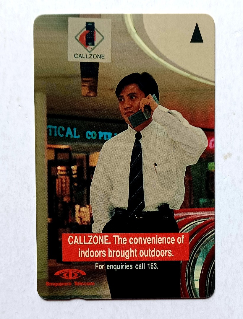 新加坡電訊「CALLZONE」電話卡一張，已使用實物如圖, 興趣及遊戲, 收藏品及紀念品, 郵票及印刷品 - Carousell