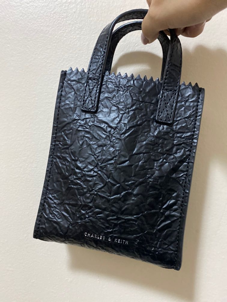 Charles and Keith mini black pouch, Women's Fashion, Bags & Wallets ...