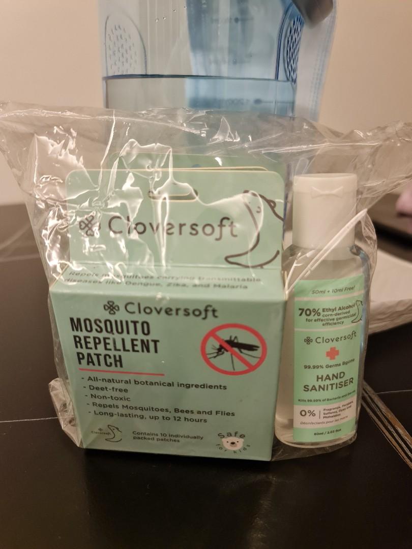 Cloversoft mosquitoes patch and hand sanitiser, Beauty & Personal Care ...