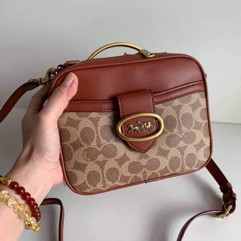 COACH RILEY LUNCHBOX IN SIGNATURE CANVAS CROSSBODY BAG, Luxury, Bags ...