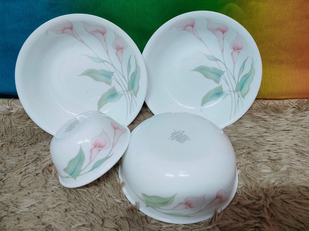 Corelle assorted sizes (tulips), Furniture & Home Living, Kitchenware ...