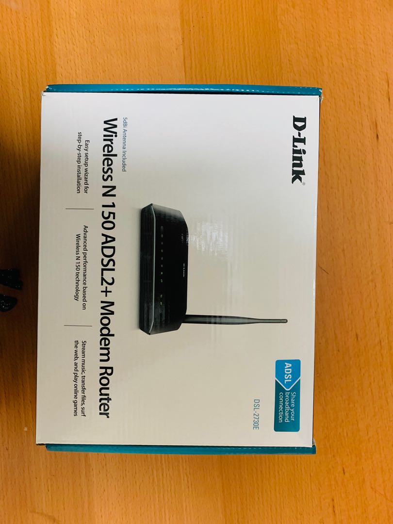 Dlink wireless 150 ADSL2 + Modem Router DSL 2730E, Computers & Tech ...