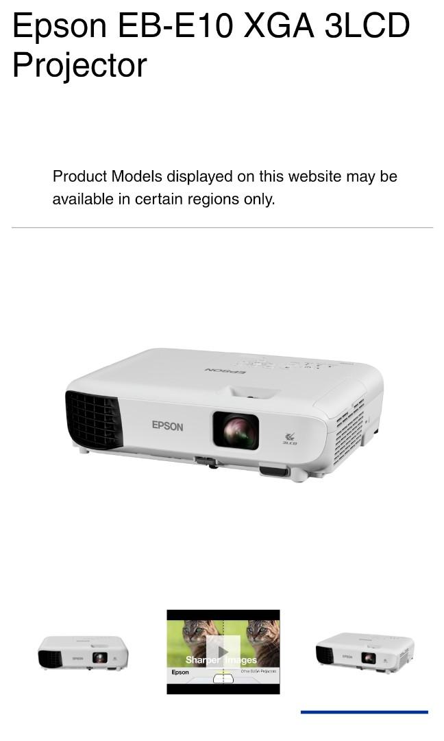 Epson EB-E10 XGA 3LCD Projector (BRAND NEW), TV & Home Appliances, TV ...