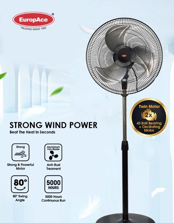 Europace EPF 7183U (18”) Twin Turbo Power Stand Fan WITH 2 YEARS ...