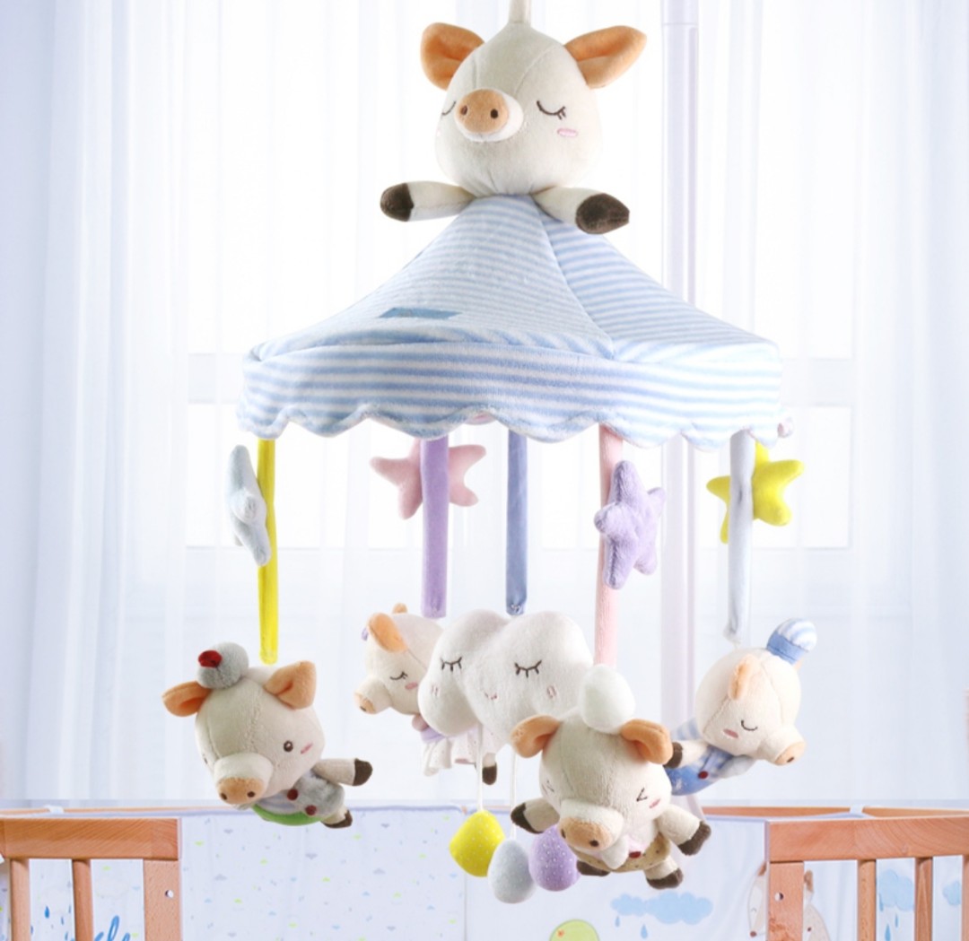 Flying Pigs Baby Cot Musical Mobile, Babies & Kids, Baby Nursery & Kids ...