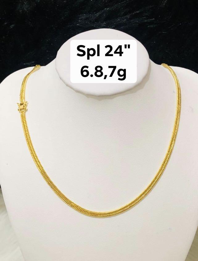 Gold chain japan style triple lock 18k saudi necklace, Women's Fashion ...