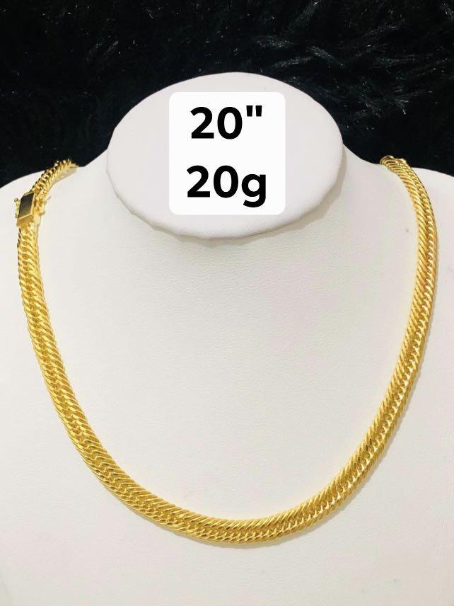 Gold chain japan style triple lock 18k saudi necklace, Women's Fashion ...