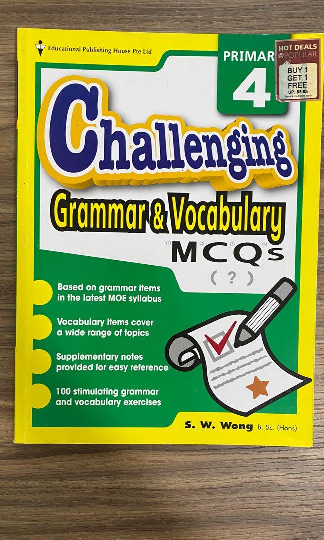 Grammar and Vocabulary MCQs assessment book for Primary 4, Hobbies ...