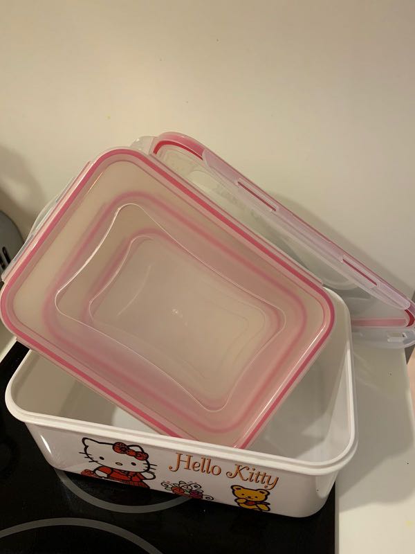 Hello Kitty Container (3 in 1), Furniture & Home Living, Kitchenware ...