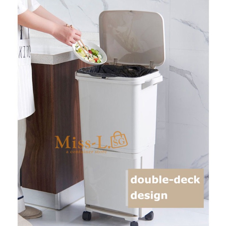 HEMNES-2 tier Movable Trash Bin/dustbin /rubbish bin /trash bin ...