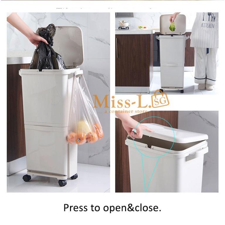 HEMNES-2 tier Movable Trash Bin/dustbin /rubbish bin /trash bin ...