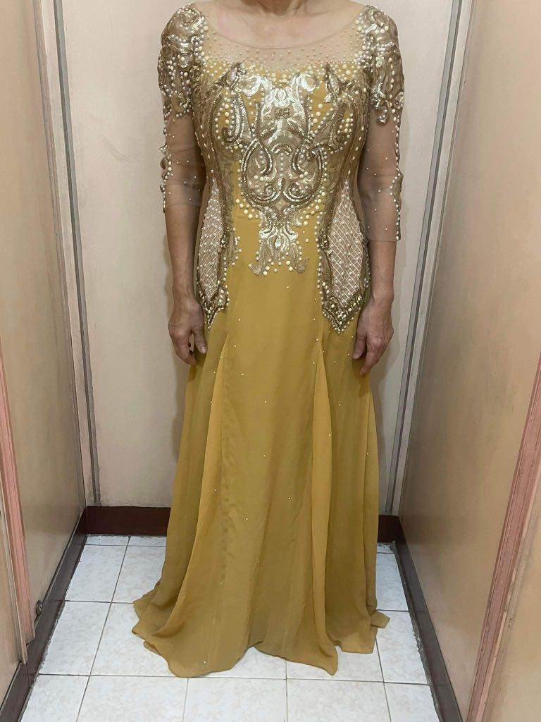 Jerome Ang designer gown, Women's Fashion, Dresses & Sets, Evening ...