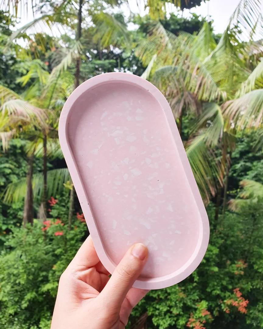 Jesmonite Terrazzo Tray/Coaster (Made to Order), Furniture & Home ...