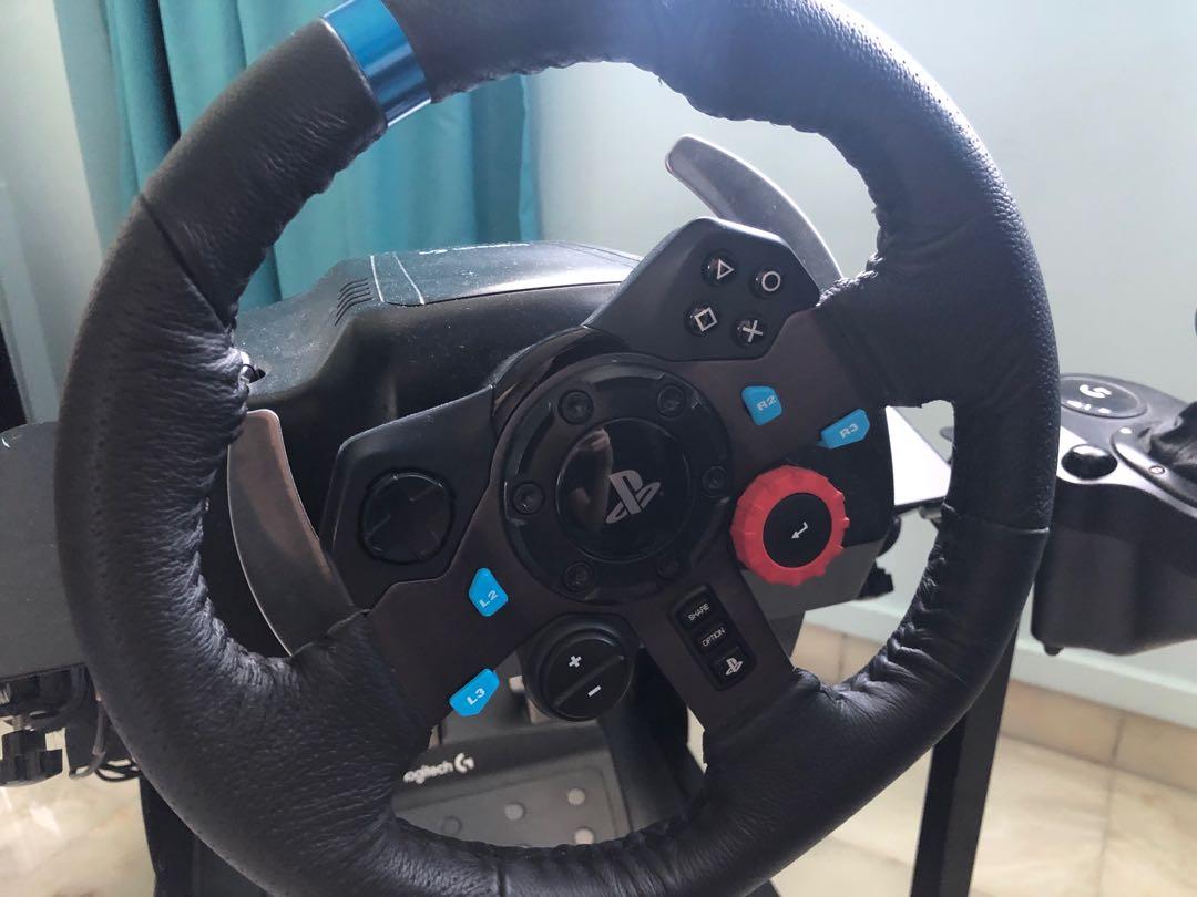 Logitech G29 Steering Wheel with Gear Shifter + Mounting bracket with ...