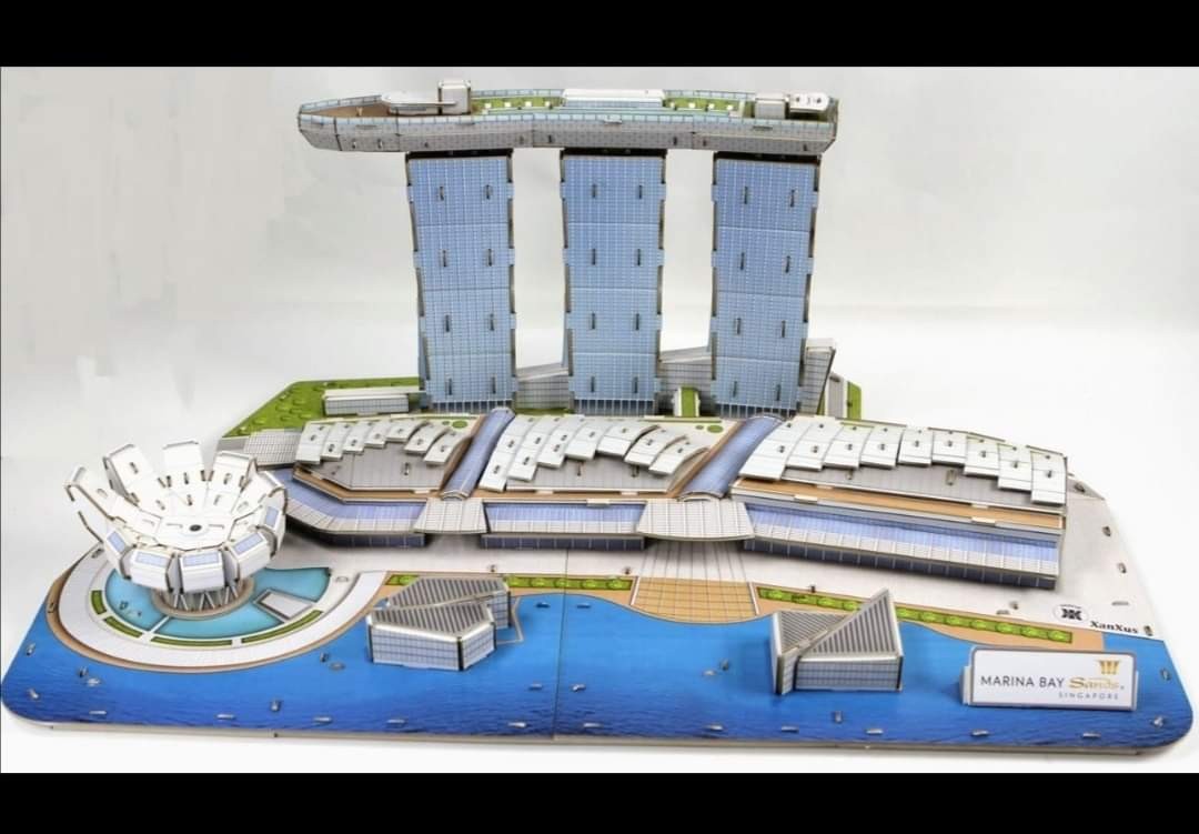 Marina Bay Sands 3D Model Puzzle Gift, Hobbies & Toys, Toys & Games on ...