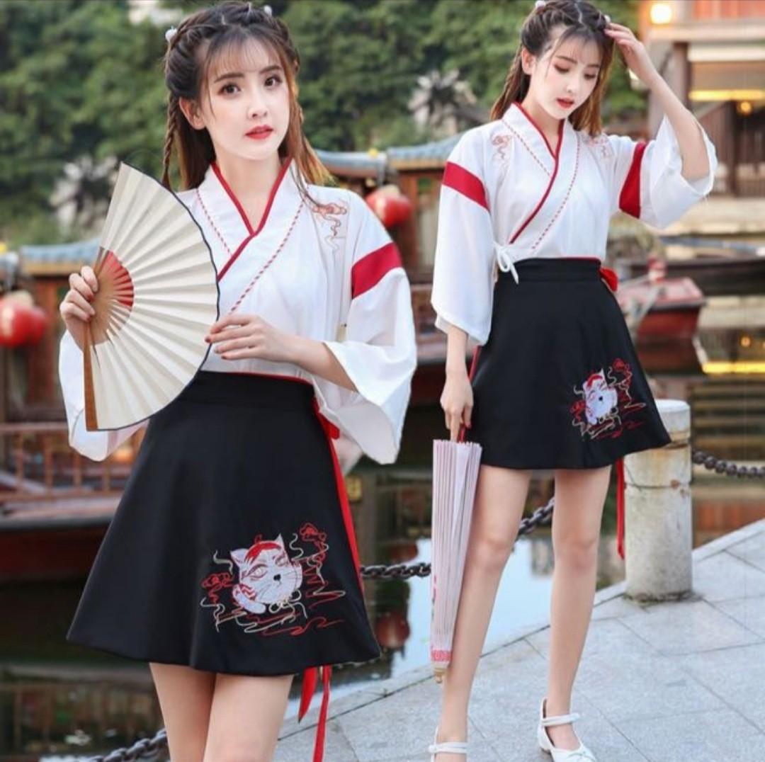 Mini Kitsune Hanfu, Women's Fashion, Dresses & Sets, Traditional ...