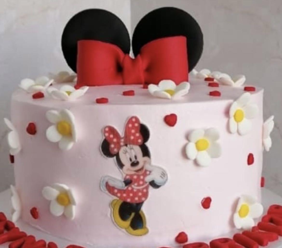 MiniMouse cake, Food & Drinks, Homemade Bakes on Carousell