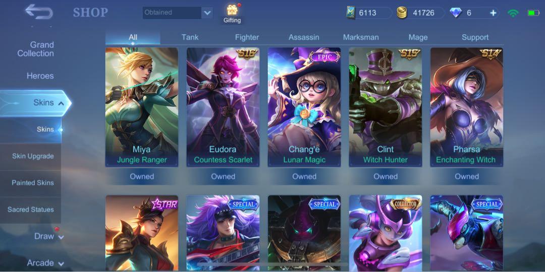 Mobile Legends Account(ML), Video Gaming, Gaming Accessories, Game Gift ...