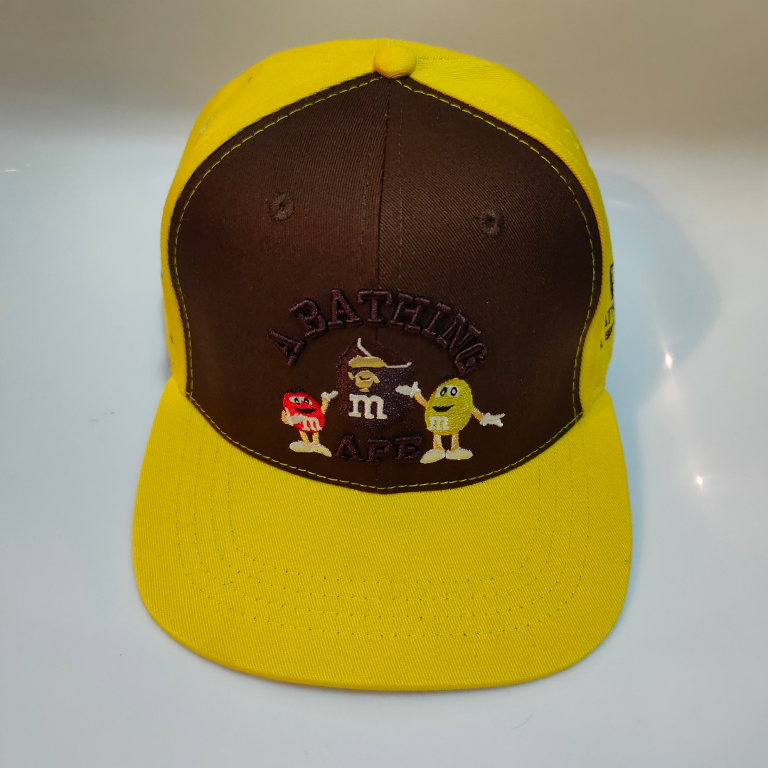 NEW CAP SMARTIES TOPI M&M BAPE YELLOW, Men's Fashion, Watches ...