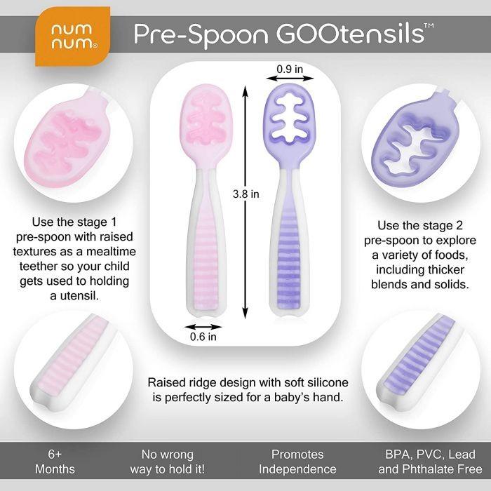 NumNum Pre-Spoon GOOtensils 2 Pack (More colours available!), Babies ...