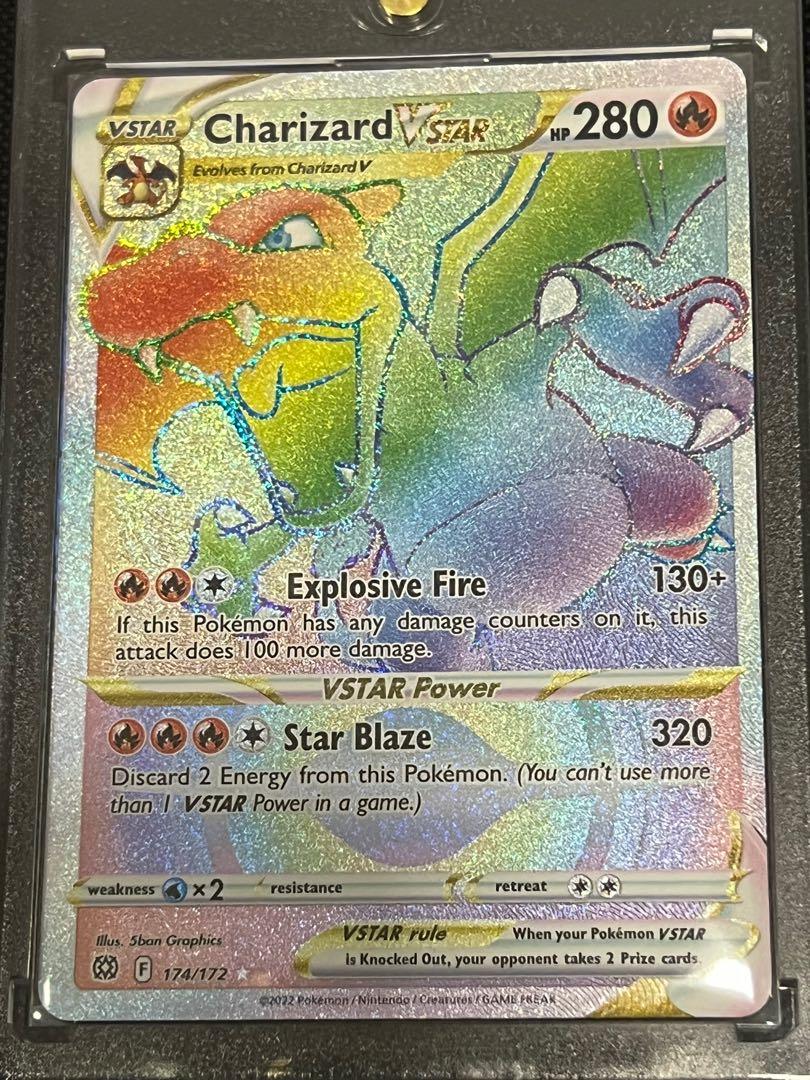 Pokemon TCG Charizard V Star Rainbow Rare, Hobbies & Toys, Toys & Games ...