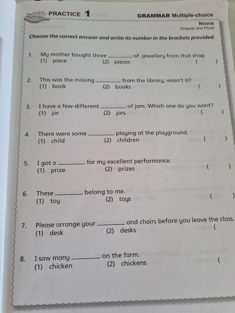 Practice Book for GRAMMAR, VOCABULARY & COMPREHENSION, Hobbies & Toys ...