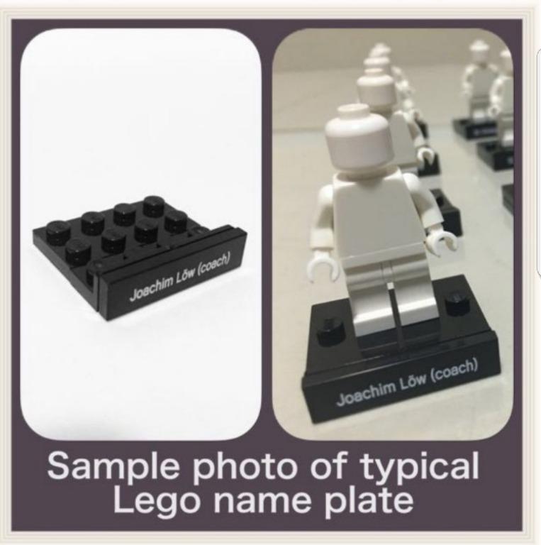 (Pre-order) Lego Minifig - Custom print name tags, Hobbies & Toys, Toys ...