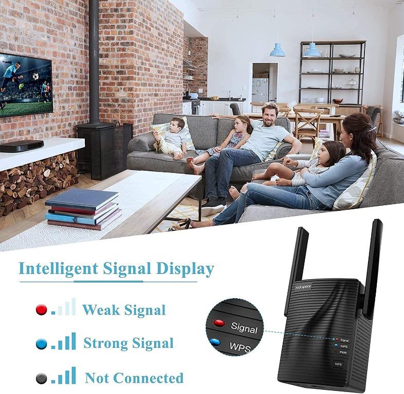 Rockspace AC1200 WiFi Range Extender,1200Mbps Dual Band WiFi booster,2.4GHz& 5GHz Wifi Repeater ...