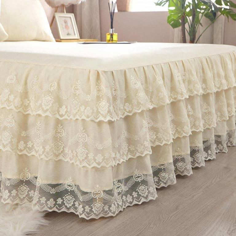 Solid Color Bedsheet Pure Princess Style Thicken Brushed Fabric Bed