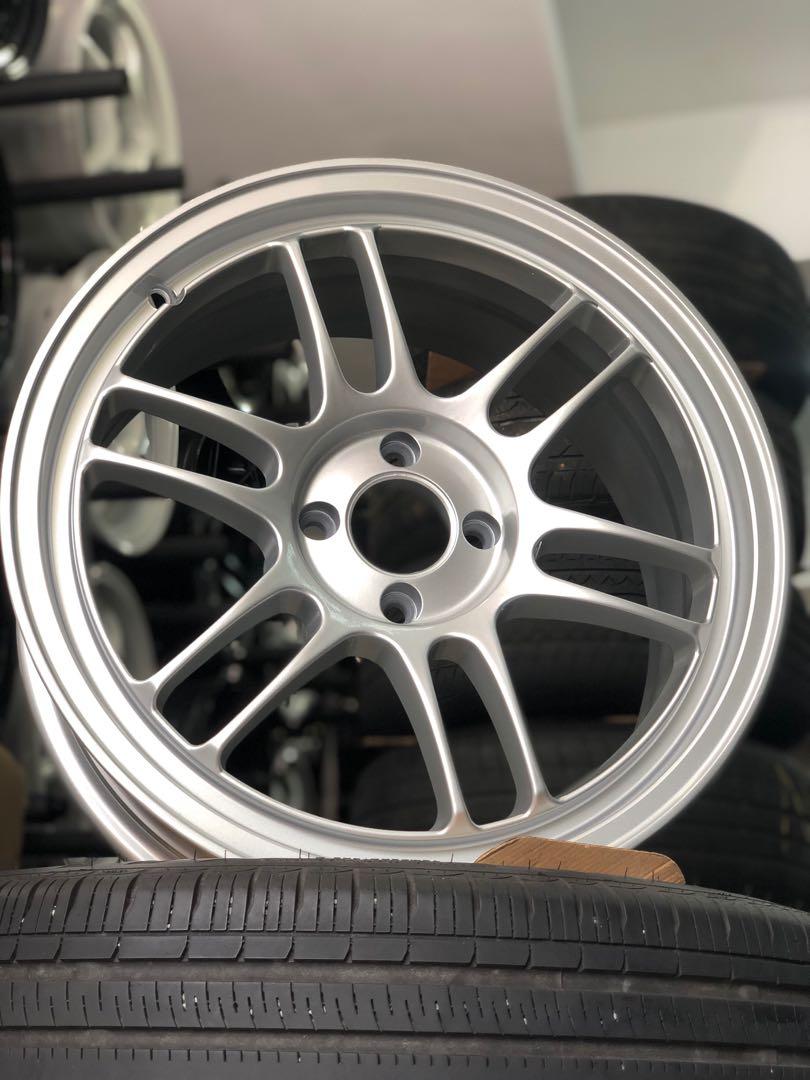 Sport Rim Enkei RPF1 17x7.5jj 4x100, Auto Accessories on Carousell