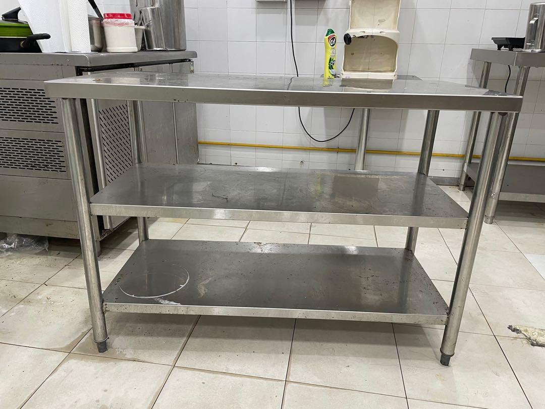 Stainless steel 3 tier kitchen table, Furniture & Home Living ...