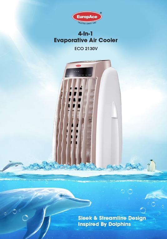 Super Cold Air Cooler: EuropAce ECO 2130V 4-in-1 Evaporative Air Cooler ...