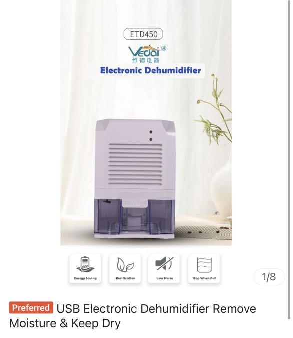 USB dehumidifier, TV & Home Appliances, Air Purifiers & Dehumidifiers ...