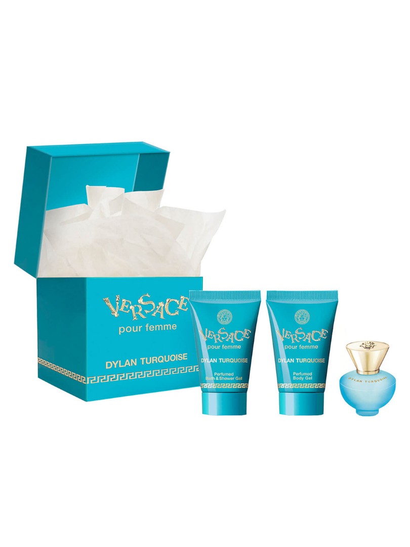 Versace Dylan Turquoise Eau De Toilette Coffret Gift Set, Beauty ...