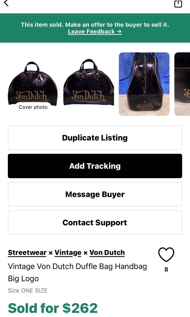 Vintage Von Dutch Handbag, Women's Fashion, Bags & Wallets, Clutches on ...