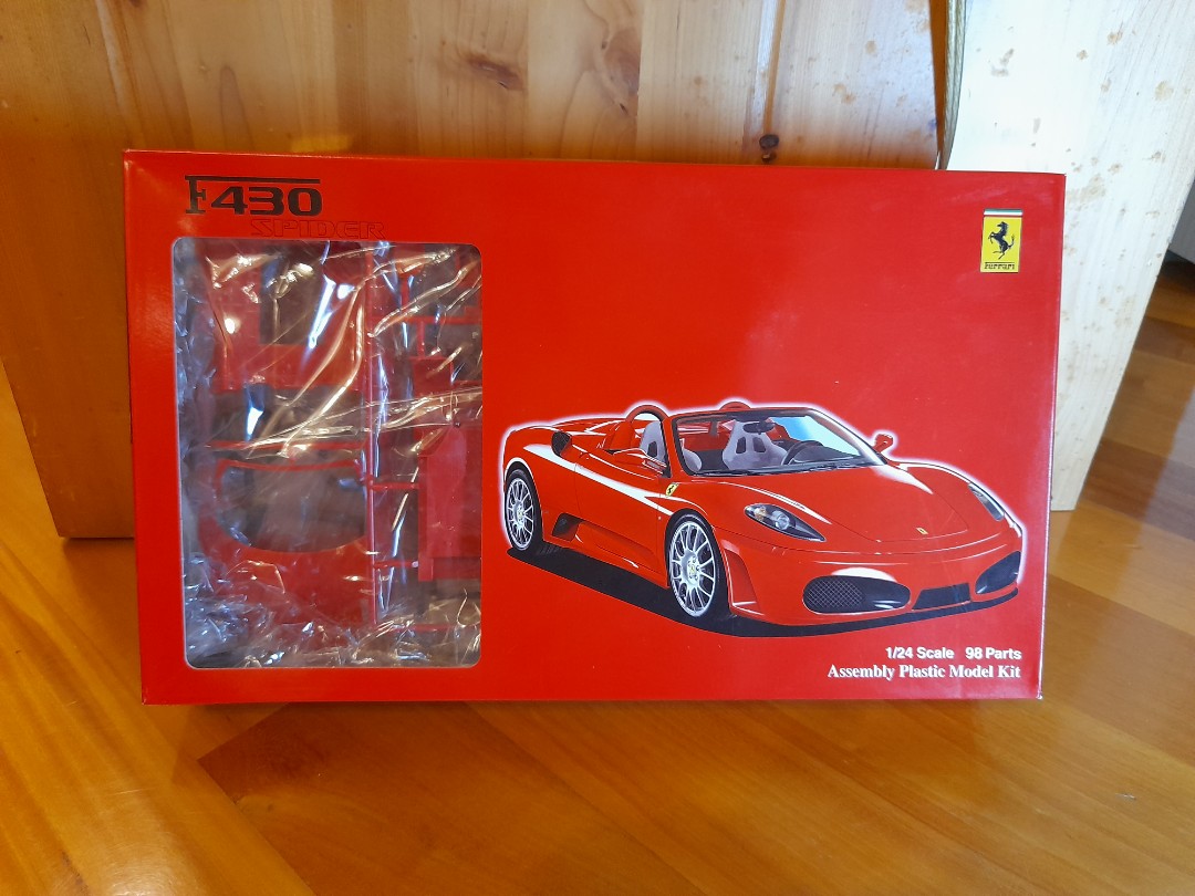 1/24 Fujimi Ferrari F430 Spider 連簡單引擎組件，全新未砌，日本製造, 興趣及遊戲, 玩具 & 遊戲類 ...