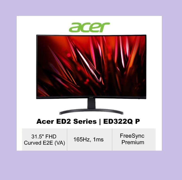 165Hz ACER ED322Q P 32" Inch FHD Curved Gaming Monitor With 165Hz ...