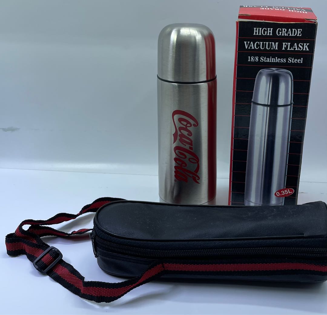 18/8 stainless steel Coca Cola vacuum flask with carrier bag, TV & Home ...