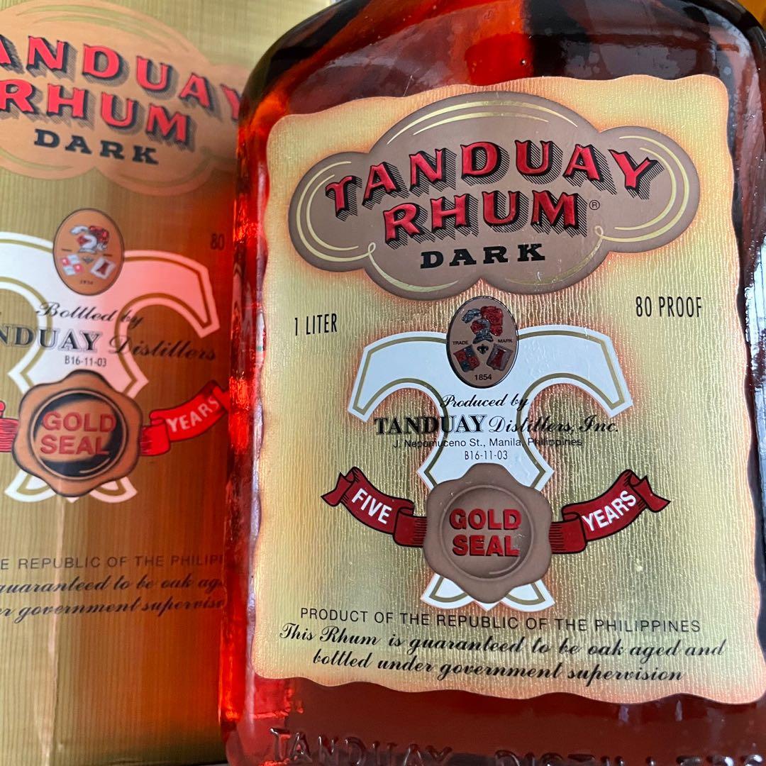 1L Tanduay Rhum Rum Dark Gold seal similar to bacardi w box 1000ml ...