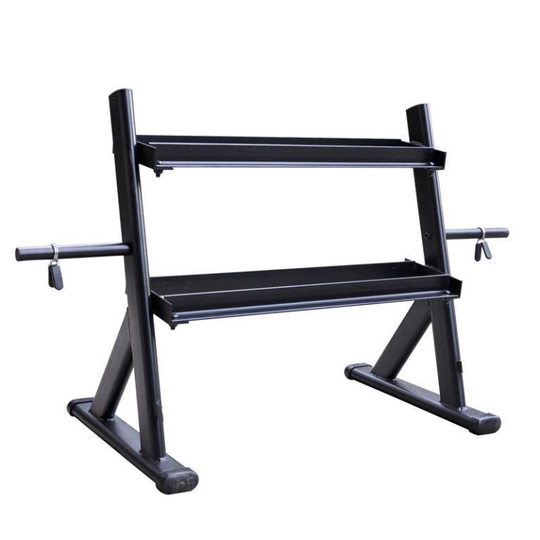2 Level Dumbbell Rack with Bar for plates, Sports Equipment, Other ...