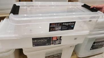 50L megabox white storage box, Furniture & Home Living, Home ...