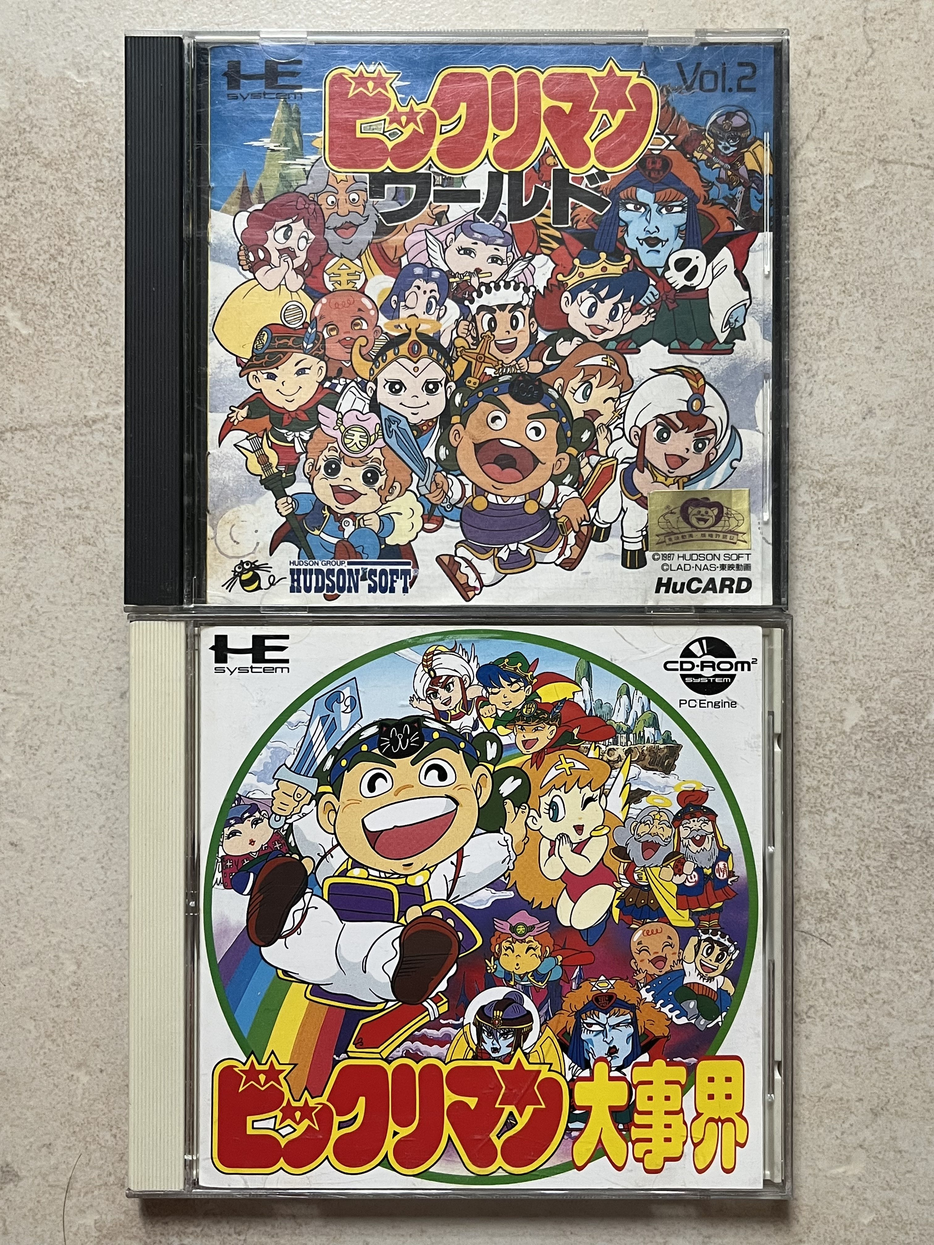 日版 PCE PC ENGINE HU CARD CD ROM BIKKURIMAN WORLD 仙魔大戰世界 BIKURIMAN 大事界 經典食玩貼紙角色全登場 一套 2 集 （可散買 ...