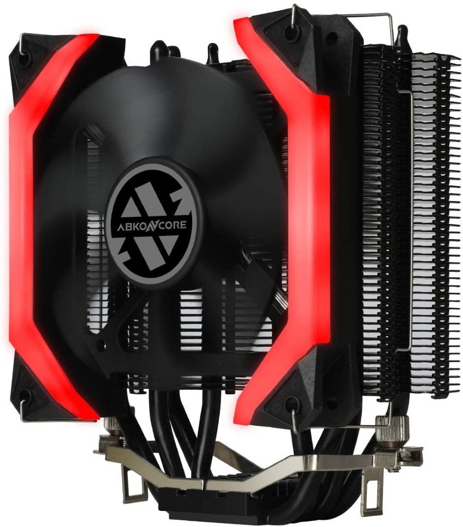 ABKONCORE Cool Storm Spider LED CPU Cooler T402B, Optimised 4 Black ...