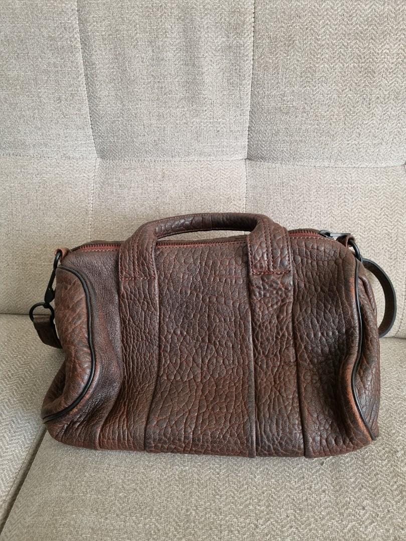Alexander Wang Rockie Pebbled Leather Satchel, Luxury, Bags & Wallets ...