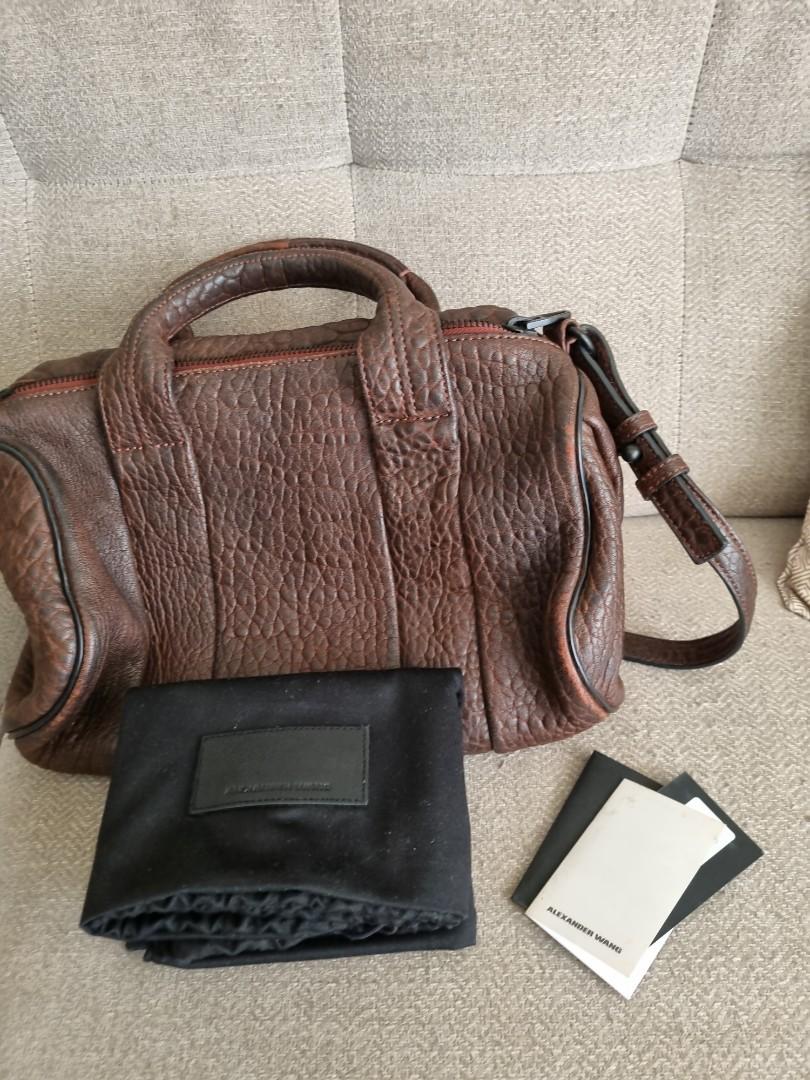 Alexander Wang Rockie Pebbled Leather Satchel, Luxury, Bags & Wallets ...
