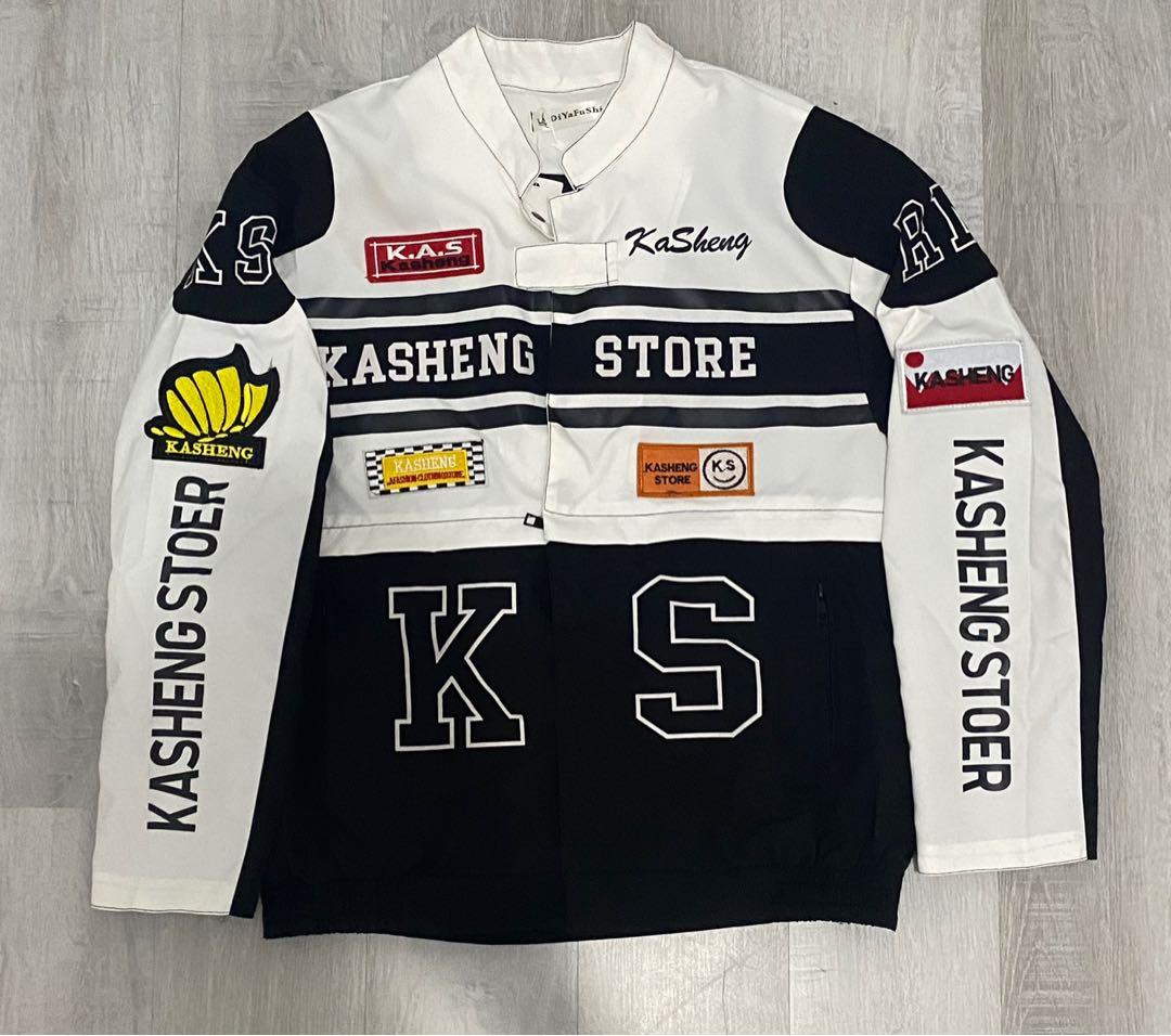 Black and White Racing Jacket, Women's Fashion, Coats, Jackets and ...