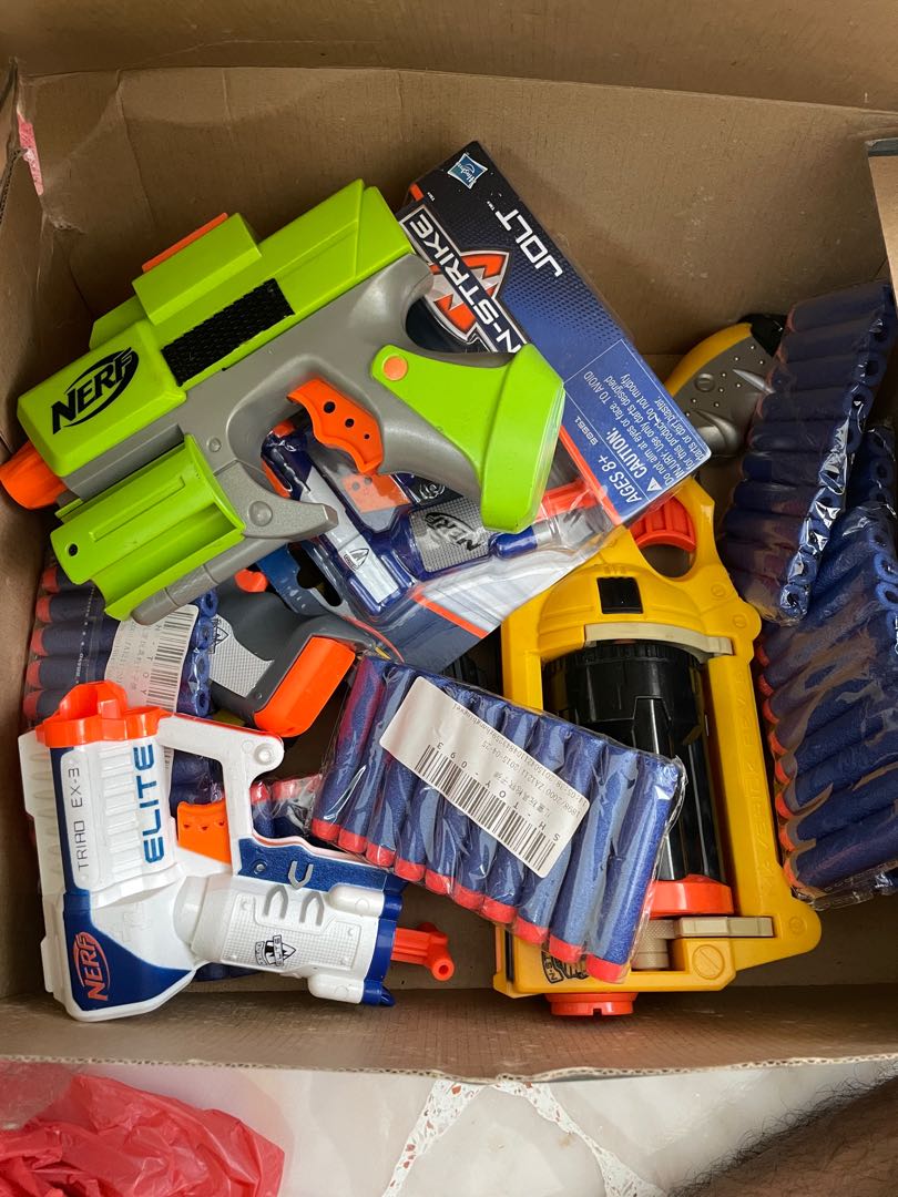 Box of Nerf Guns, Hobbies & Toys, Toys & Games on Carousell