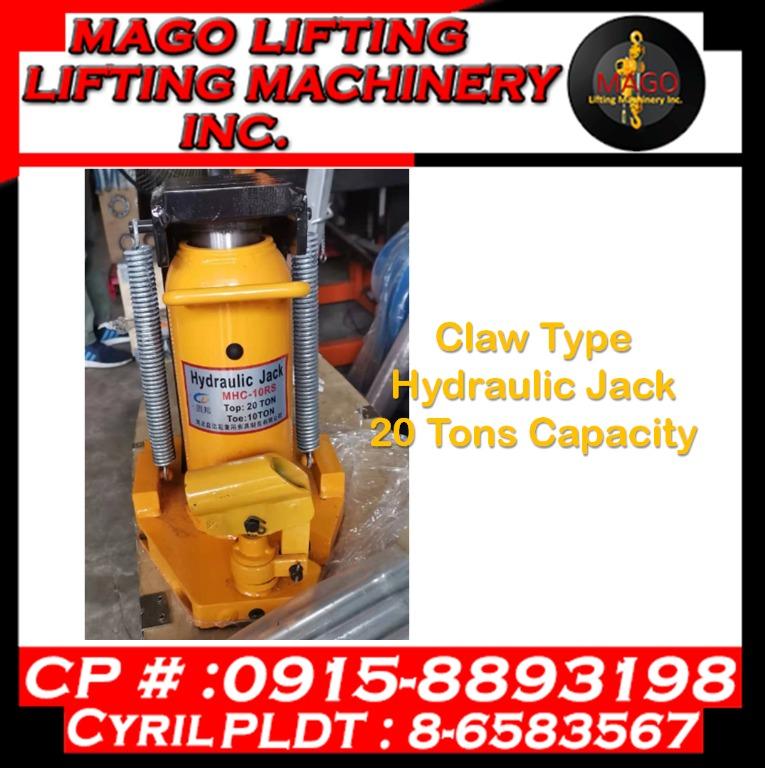 Claw Type Hydraulic Jack Top Load 20 Tons Capacity, Commercial ...