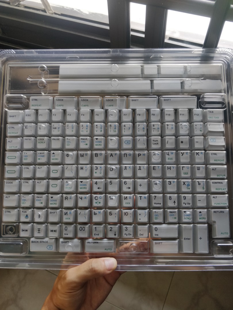 Cyrillic Black-on-Gray keycaps, Computers & Tech, Parts & Accessories ...