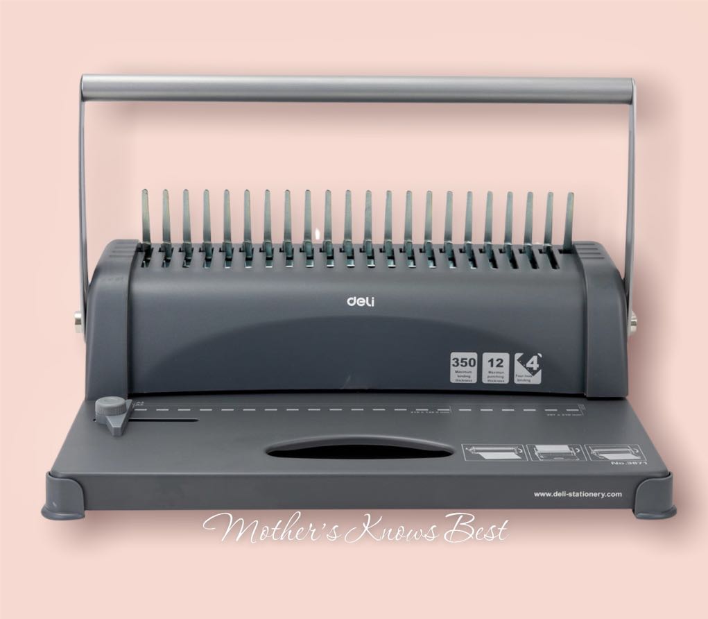 Deli E3871 Comb Binding Machine, Hobbies & Toys, Stationary & Craft, Stationery & School ...